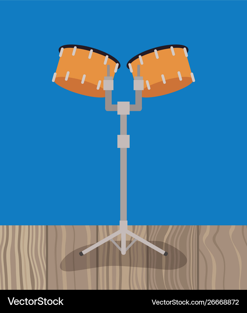 Timpani drums instrument musical icon Royalty Free Vector