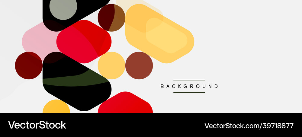 Abstract round geometric shapes and circles Vector Image