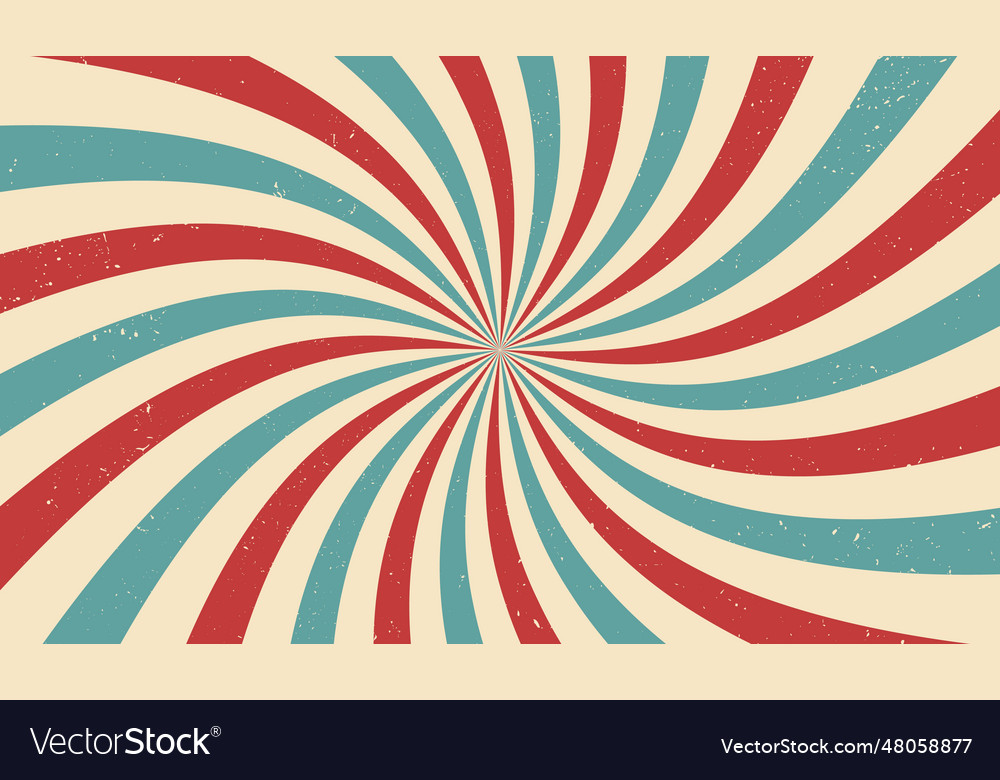 Circus or carnival spiral rays background layout Vector Image