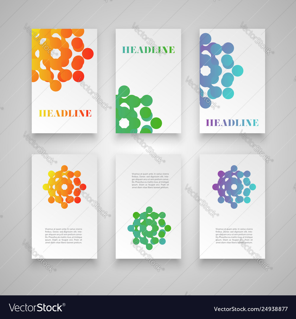 Colorful template set for different usage Vector Image Colorful template set for different usage Vector Image