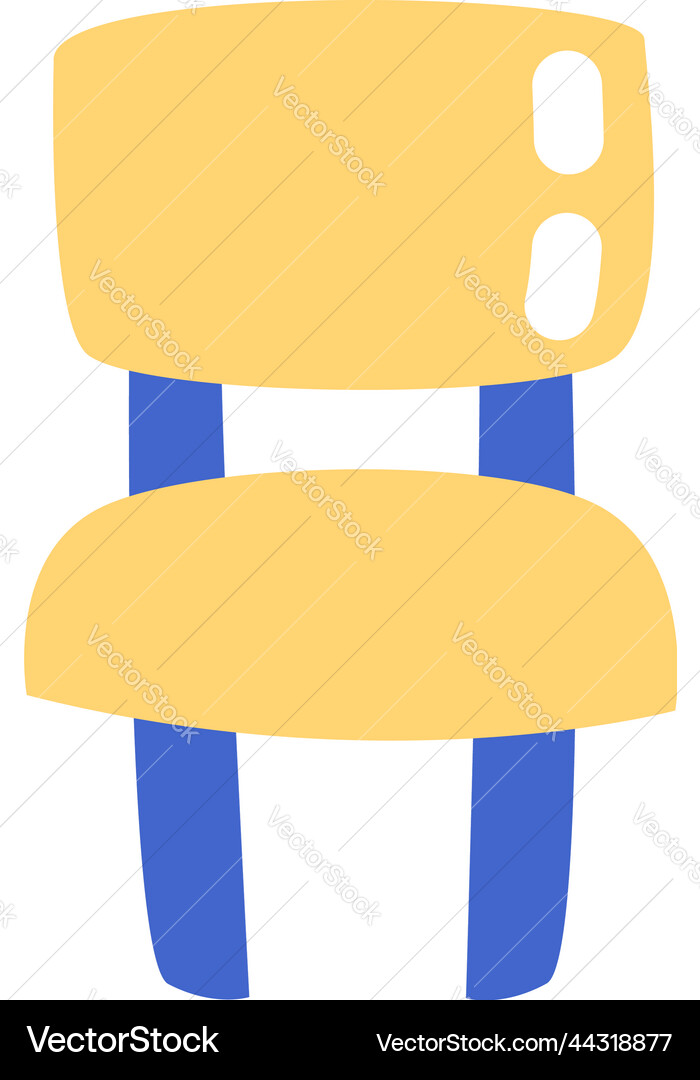 Furniture chair on white background Royalty Free Vector