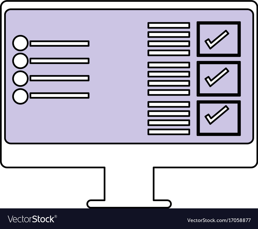 Screen computer hardware Royalty Free Vector Image
