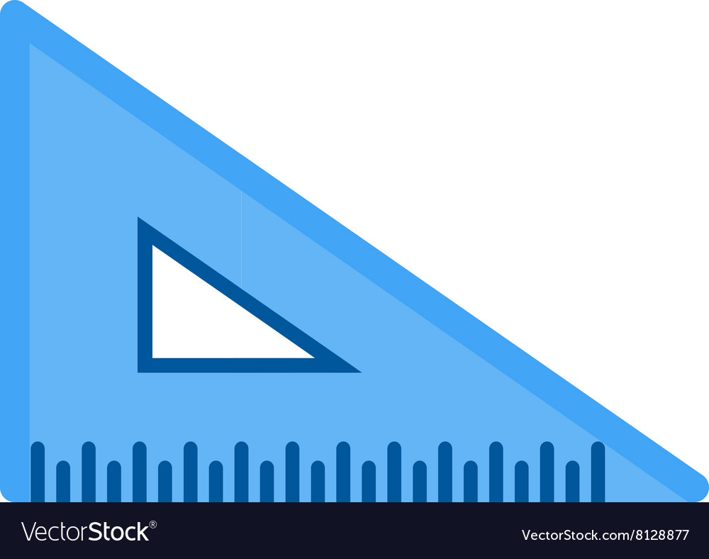 Triangle ruler Royalty Free Vector Image - VectorStock