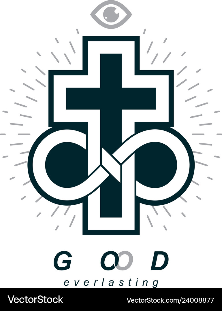 True infinite christian belief in god creative Vector Image