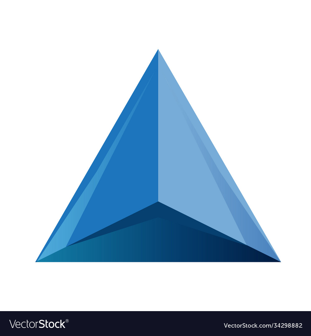 Abstract triangle logo icon triangular icon Vector Image
