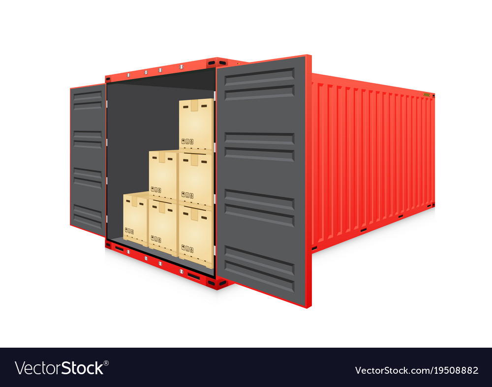 Cargo container Royalty Free Vector Image - VectorStock