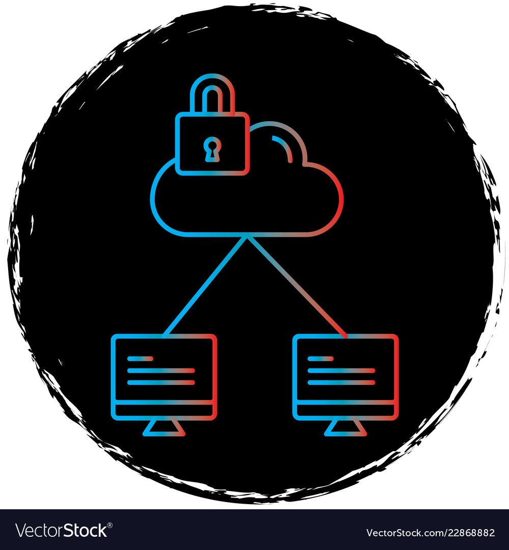 Cloud icon in creative design with elements Vector Image