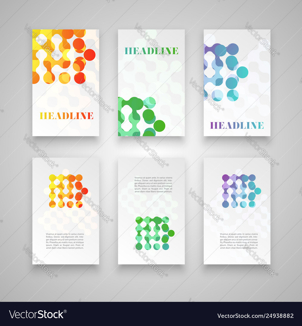 Colorful template set for different usage Vector Image Colorful template set for different usage Vector Image
