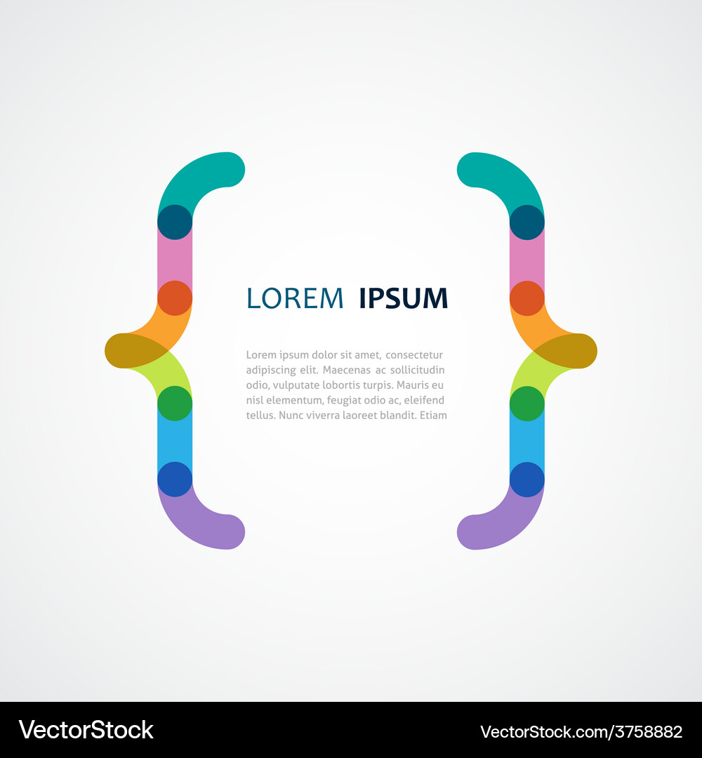 Design of a color bracket Royalty Free Vector Image