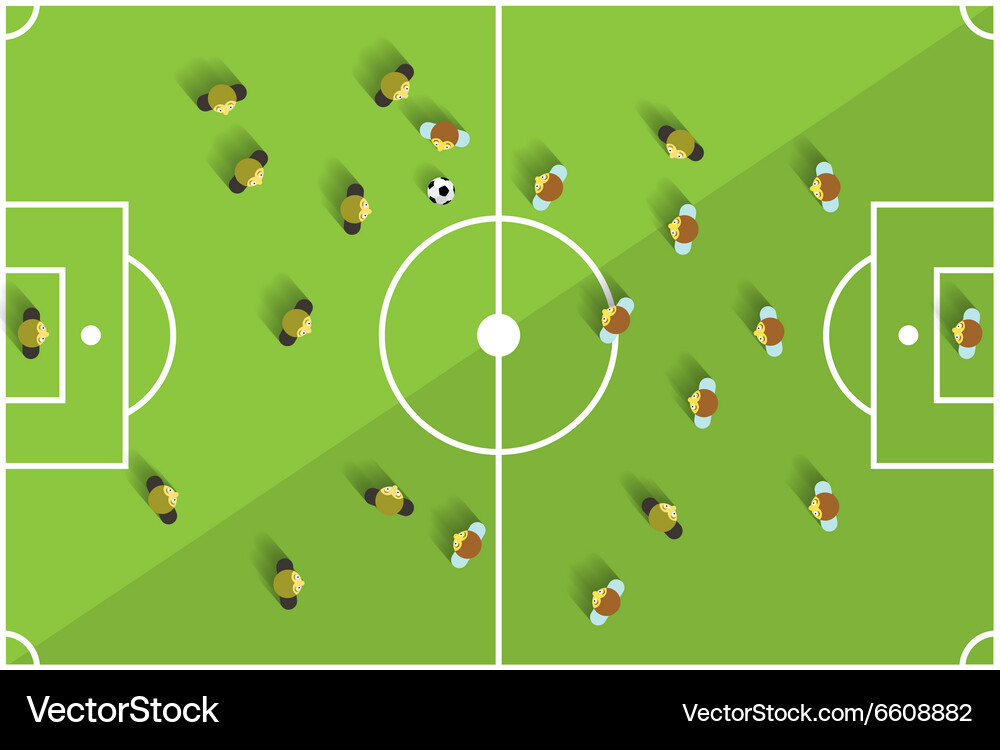 Football Field Playground Royalty Free Vector Image