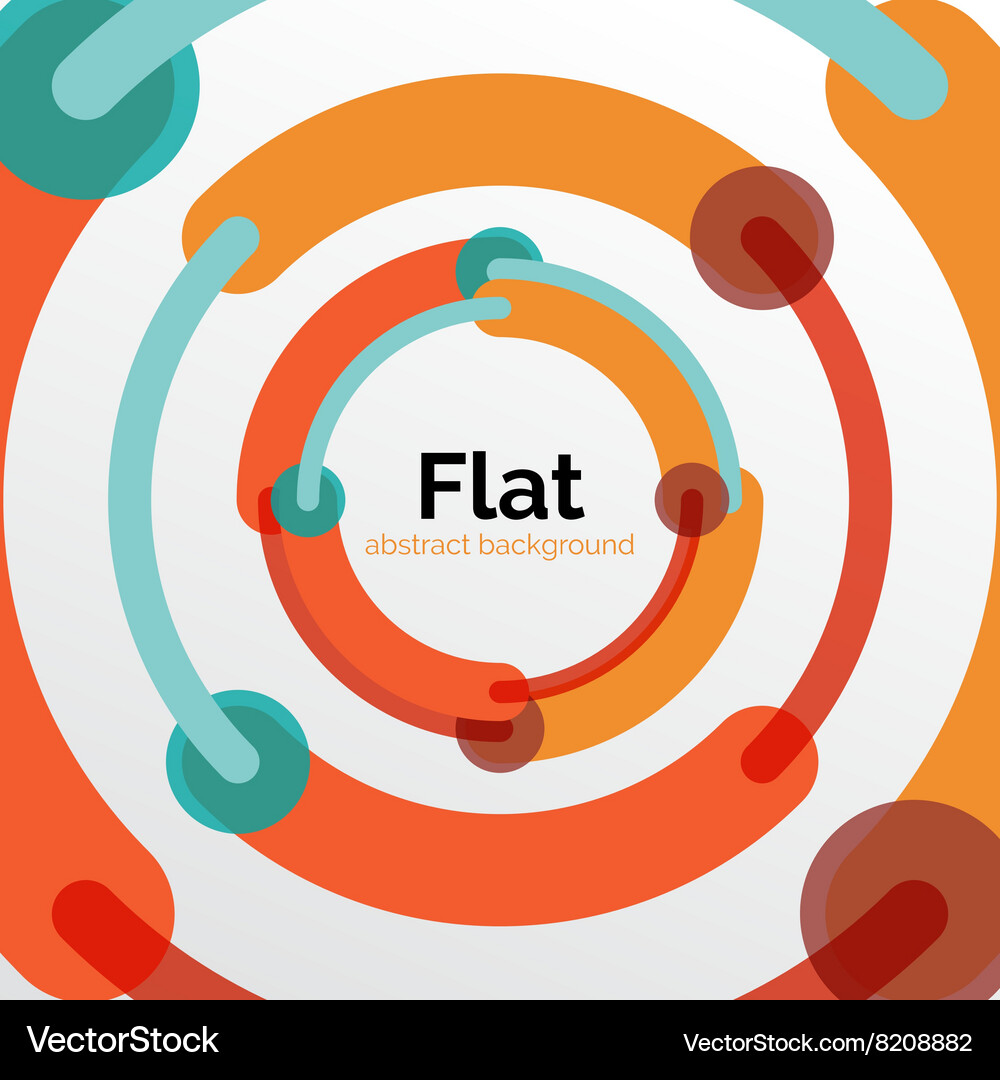 Geometric swirl and circle lines abstract Vector Image