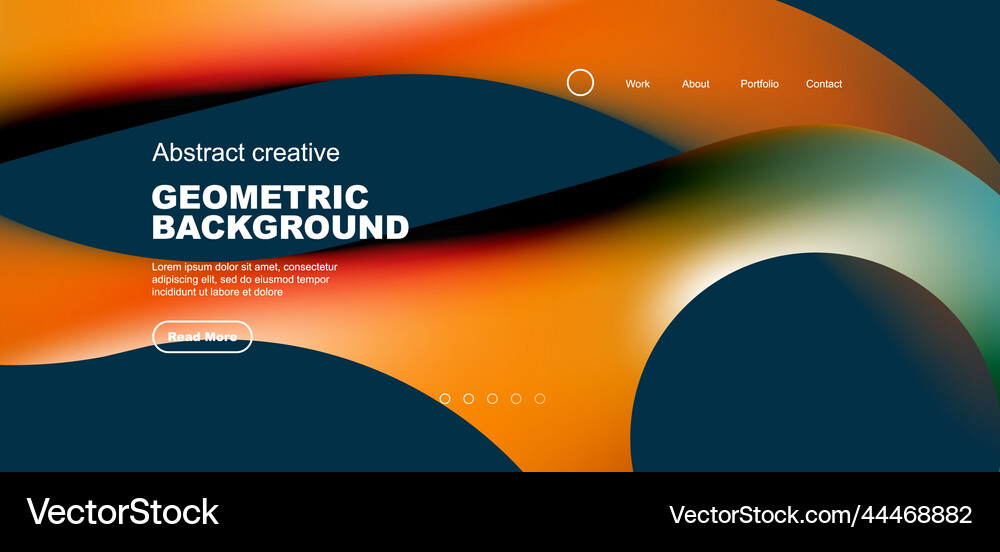 Liquid colors with flowing round shapes abstract Vector Image