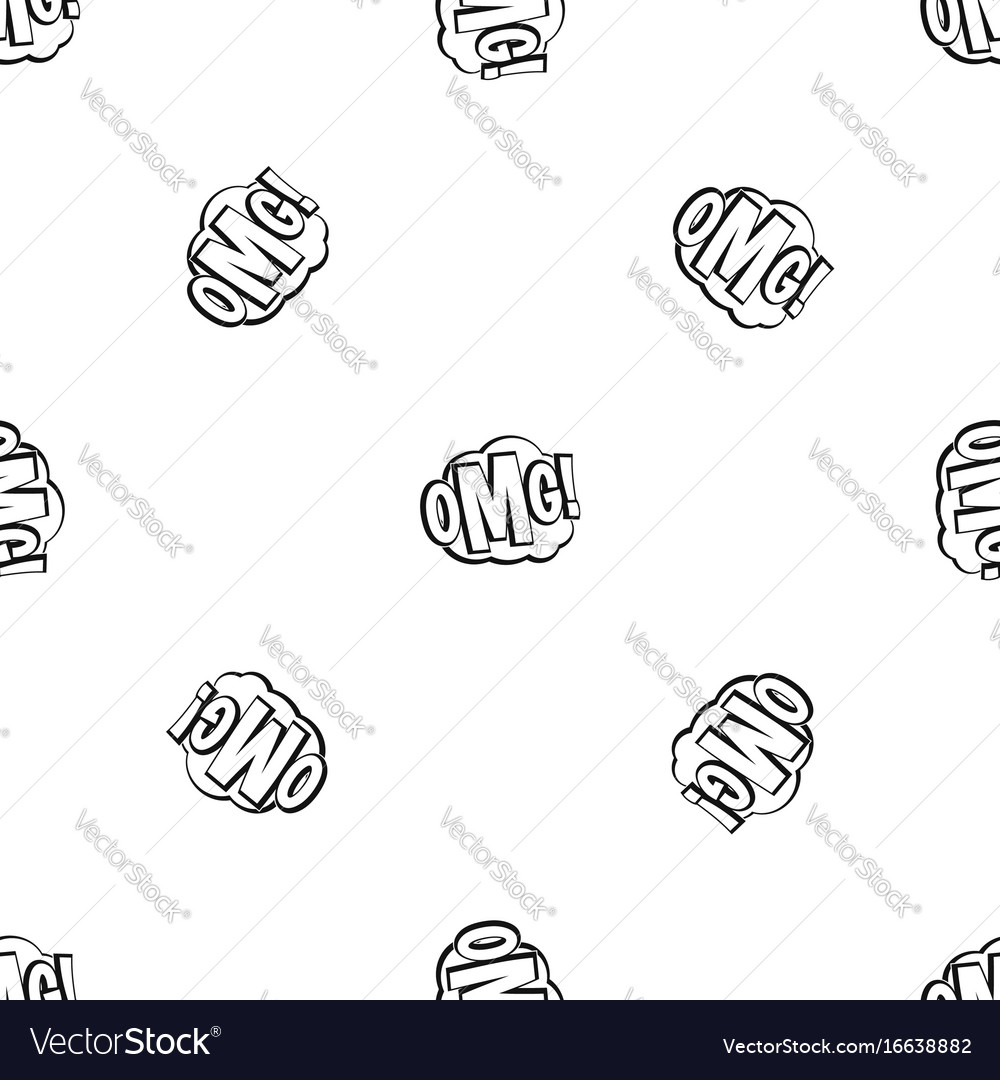 Omg comic text speech bubble pattern seamless Vector Image