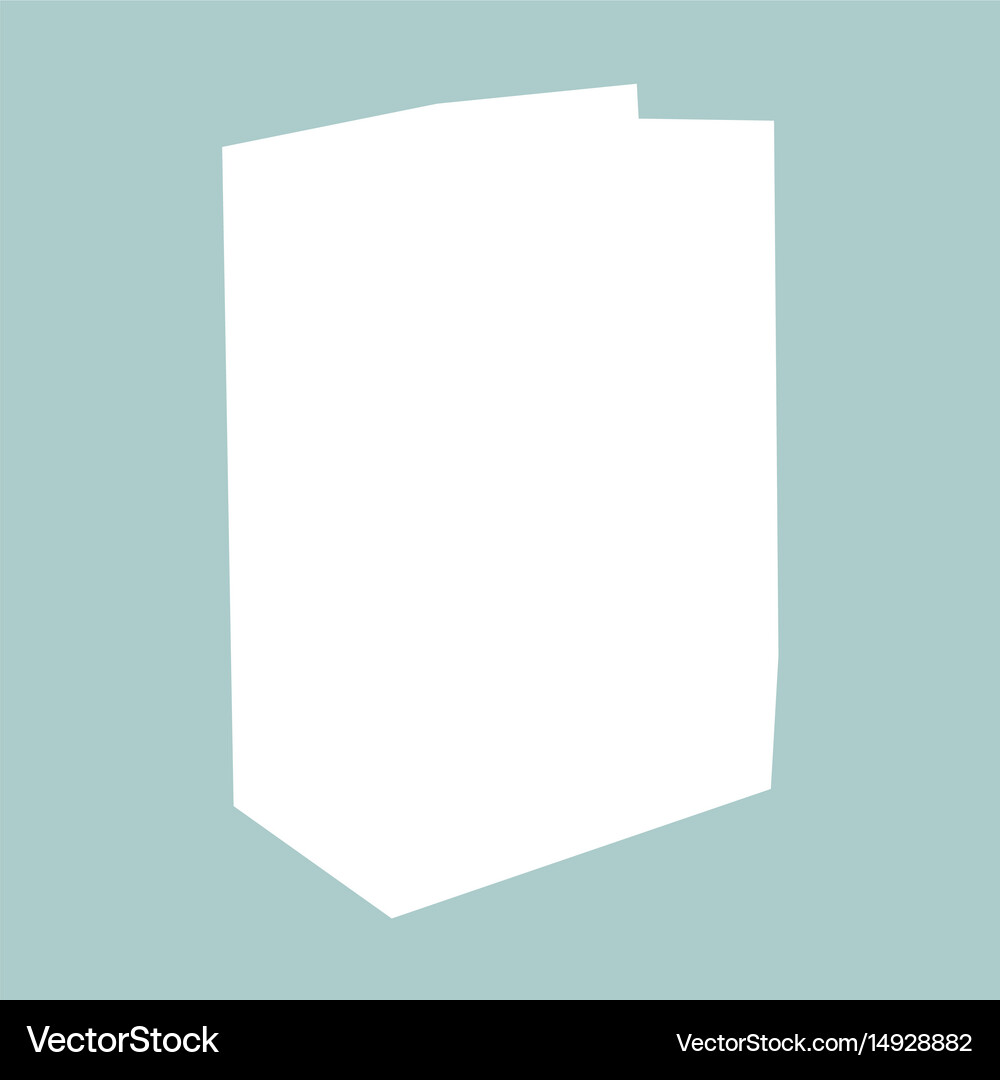 Paper bag the white color icon Royalty Free Vector Image