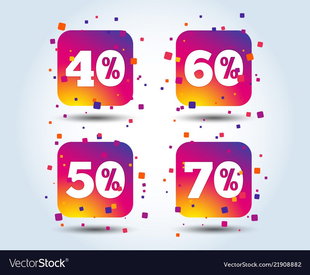 Sale discount icons special offer price signs Vector Image