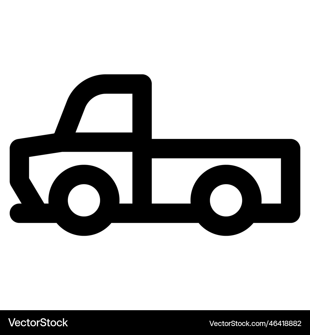 Single-cab pickup truck for carrying cargo Vector Image