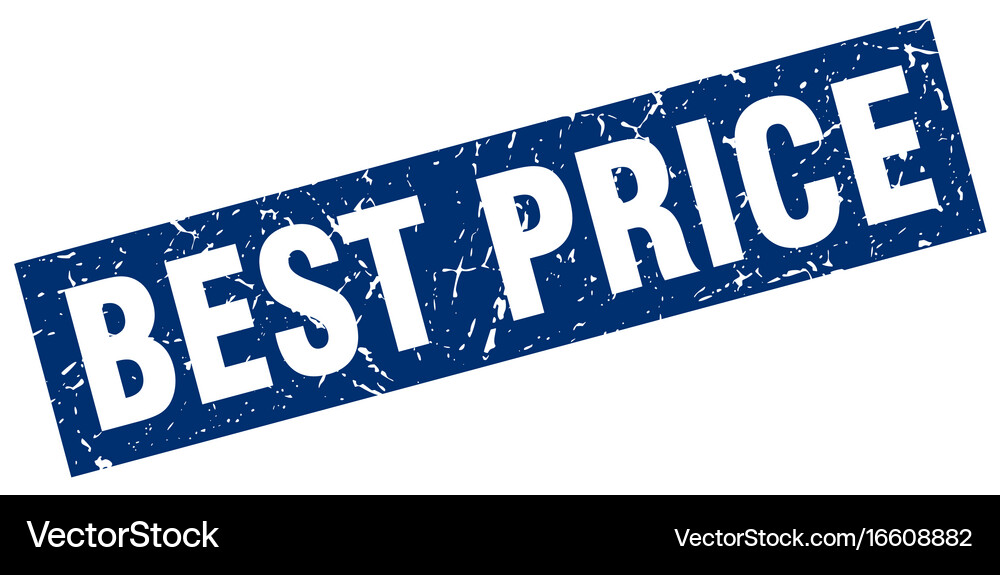 Square grunge blue best price stamp Royalty Free Vector