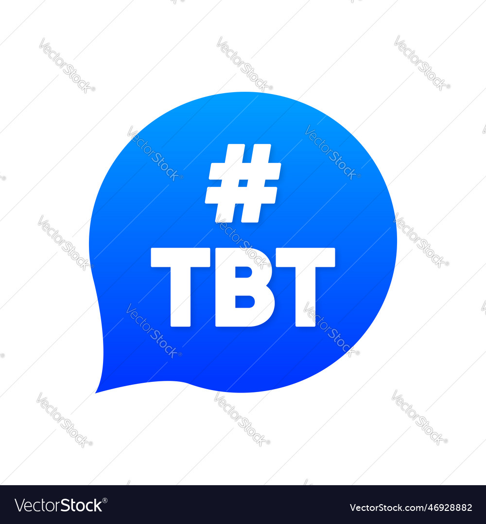Tbt hashtag thursday throwback symbol banner Vector Image Tbt hashtag thursday throwback symbol banner Vector Image