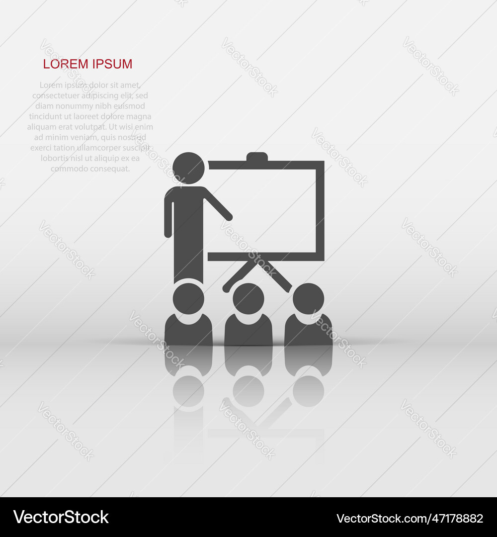 Training education icon in flat style people Vector Image