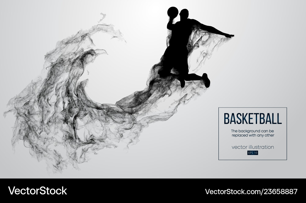Abstract silhouette a basketball player Royalty Free Vector