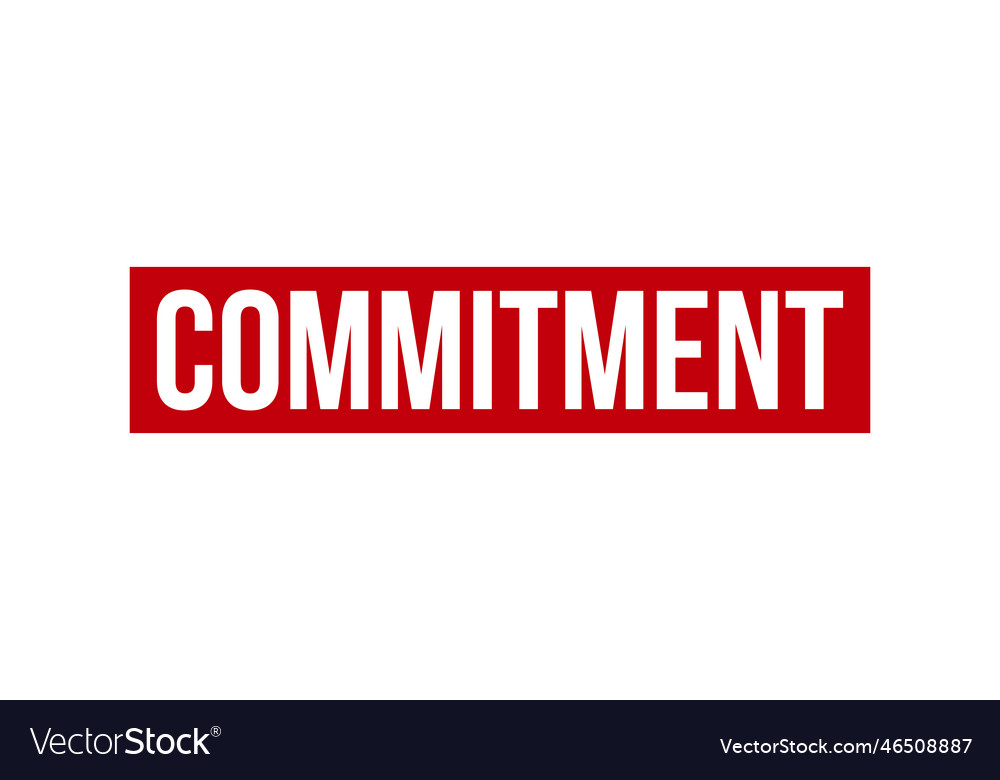 Commitment rubber stamp seal Royalty Free Vector Image