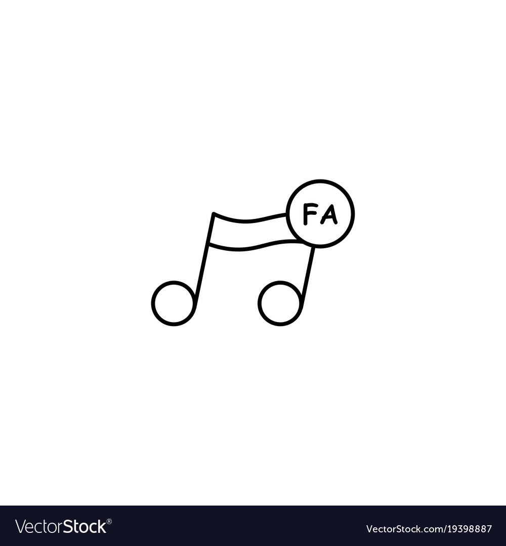 Fa note icon Royalty Free Vector Image - VectorStock