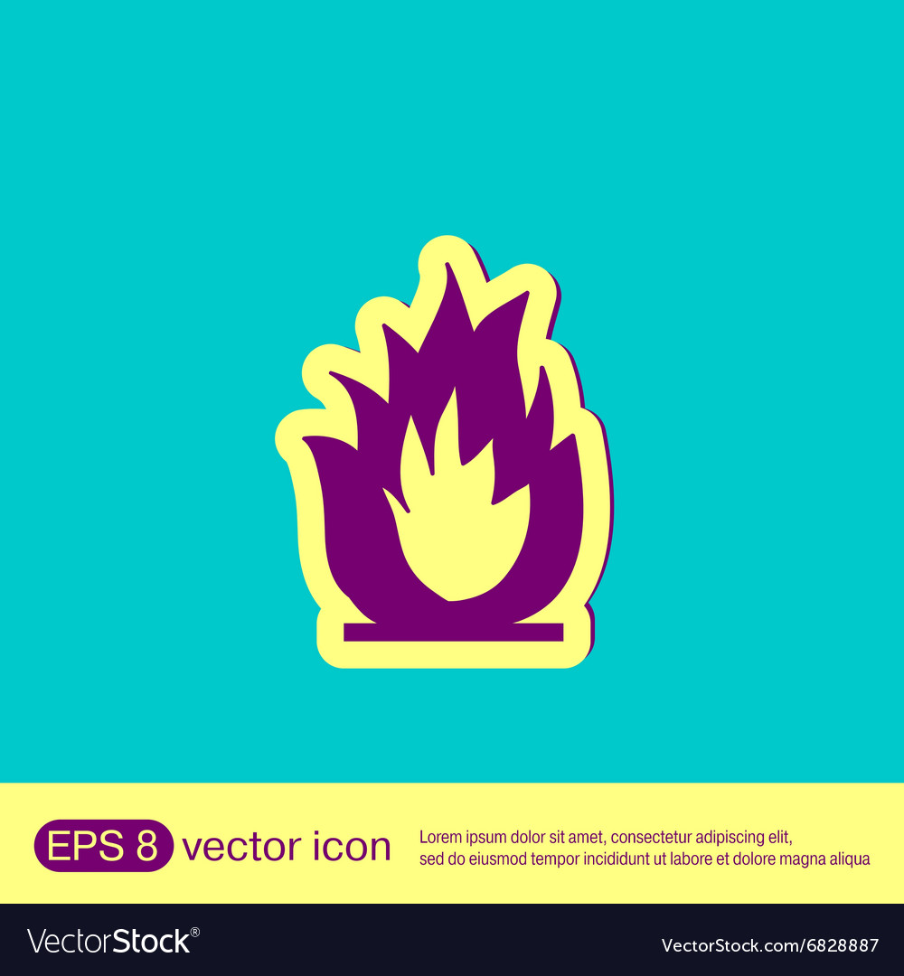 Fire sign Royalty Free Vector Image - VectorStock