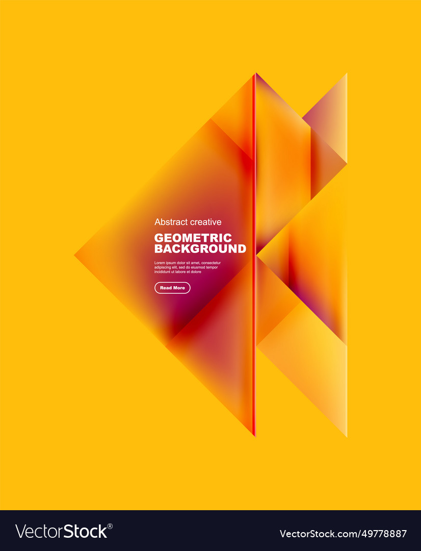 Gradient triangles abstract background Royalty Free Vector