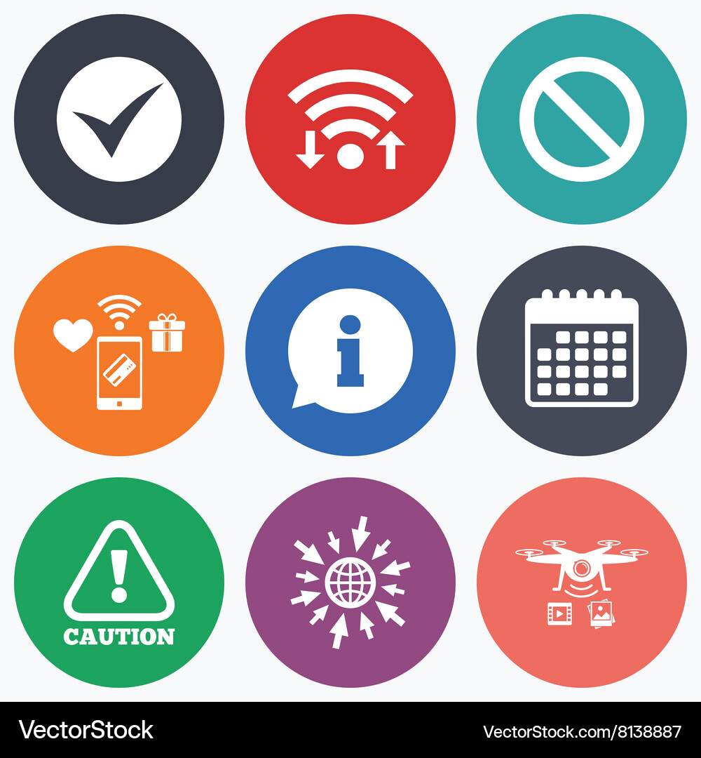 Information icons stop prohibition symbol Vector Image