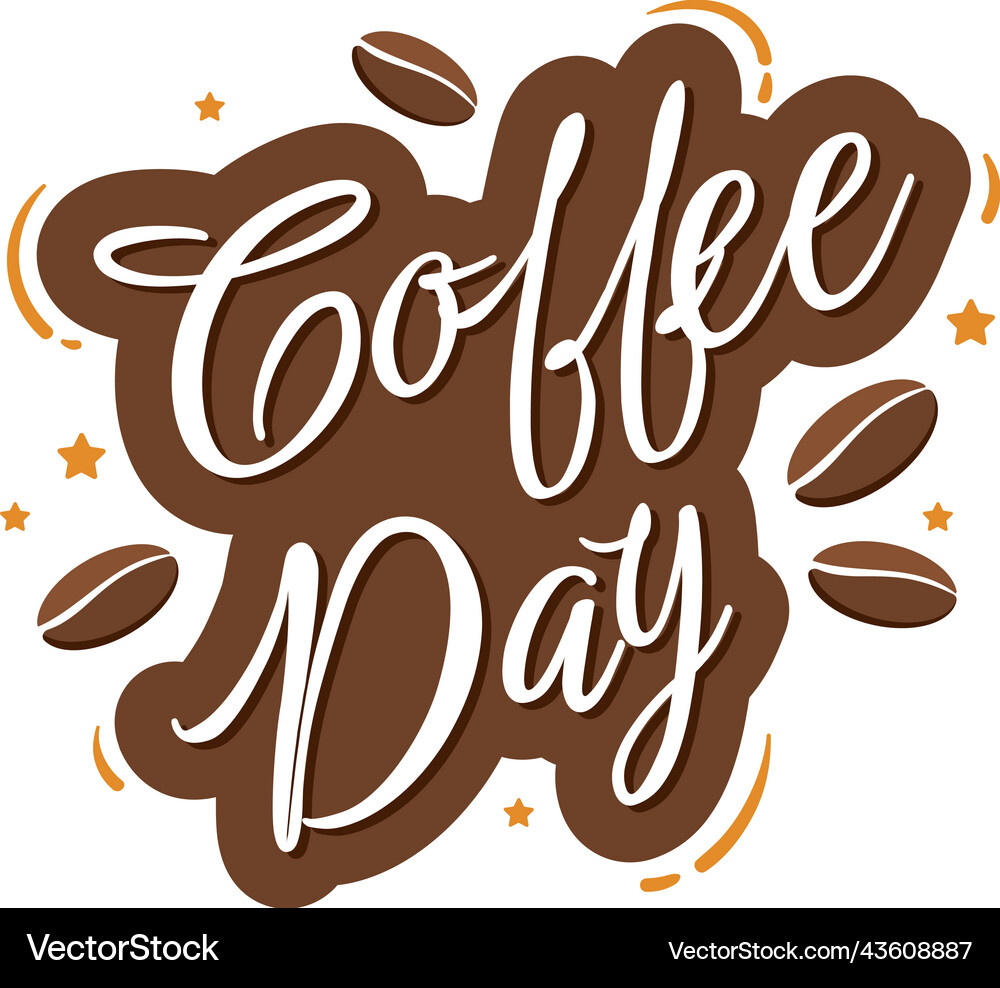 International coffee day on 1st october hand Vector Image
