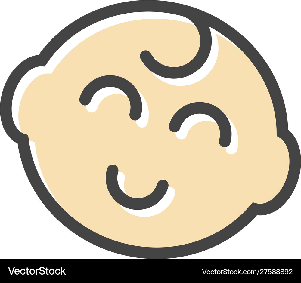 Baby head icon design template isolated Royalty Free Vector