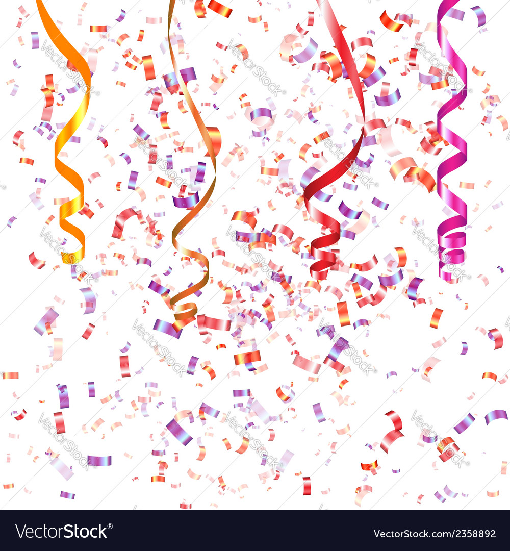 Confetti background Royalty Free Vector Image - VectorStock