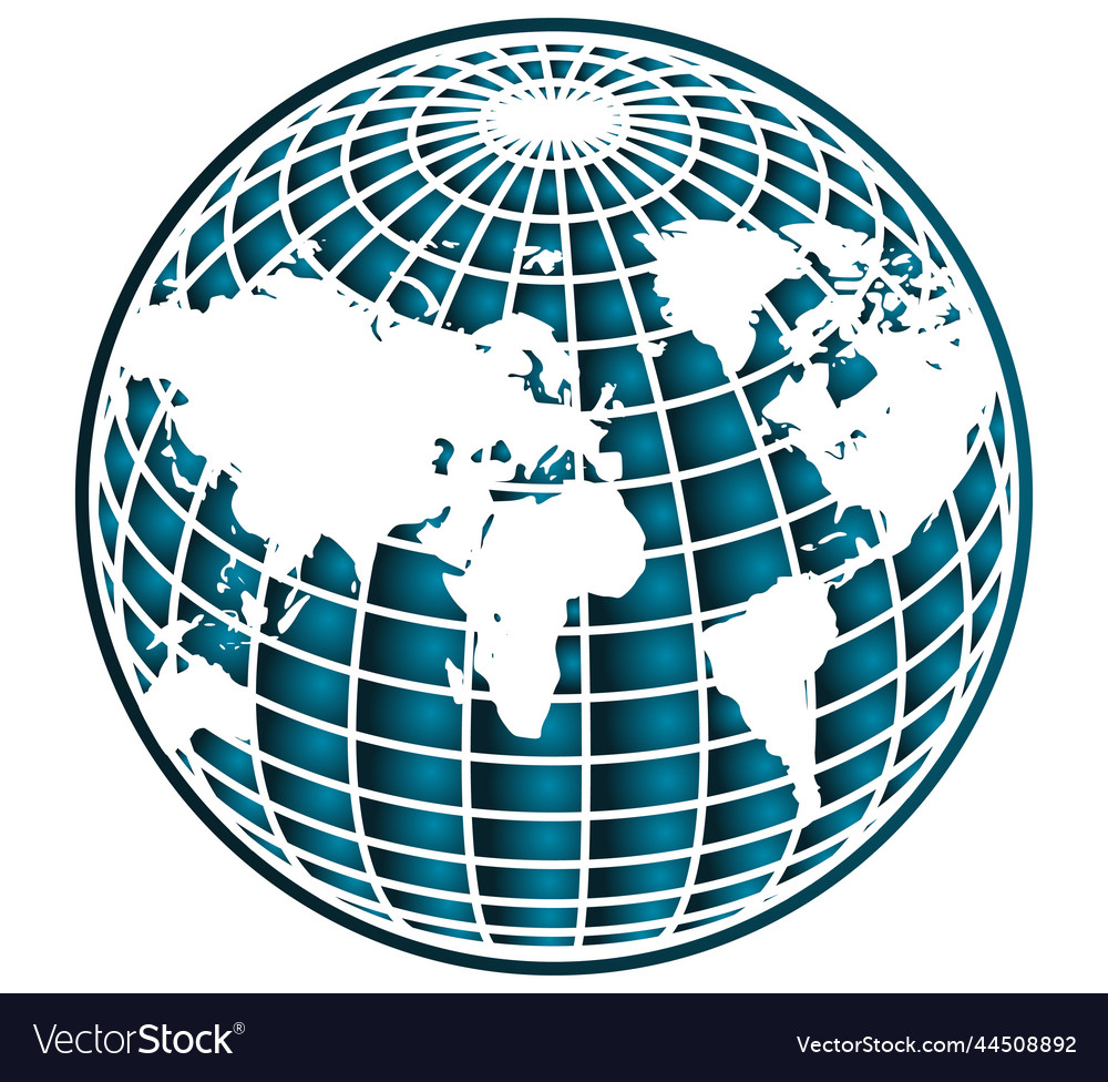 Digital future map techno world Royalty Free Vector Image