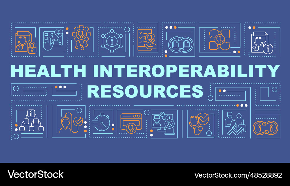 Hir text with thin linear icons Royalty Free Vector Image