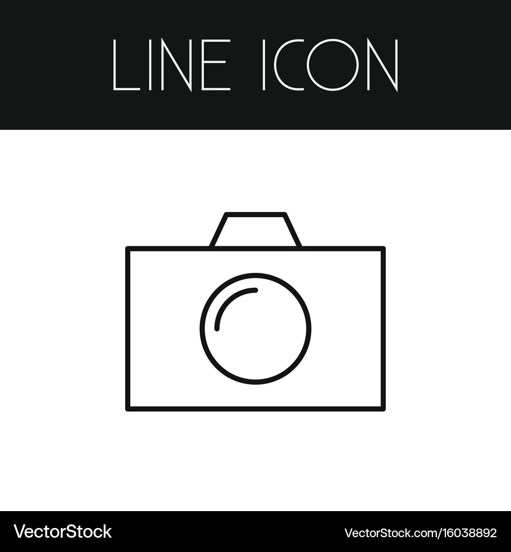 Isolated camera outline photo apparatus Royalty Free Vector
