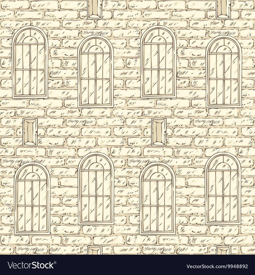 Seamless pattern with brick wall Royalty Free Vector Image