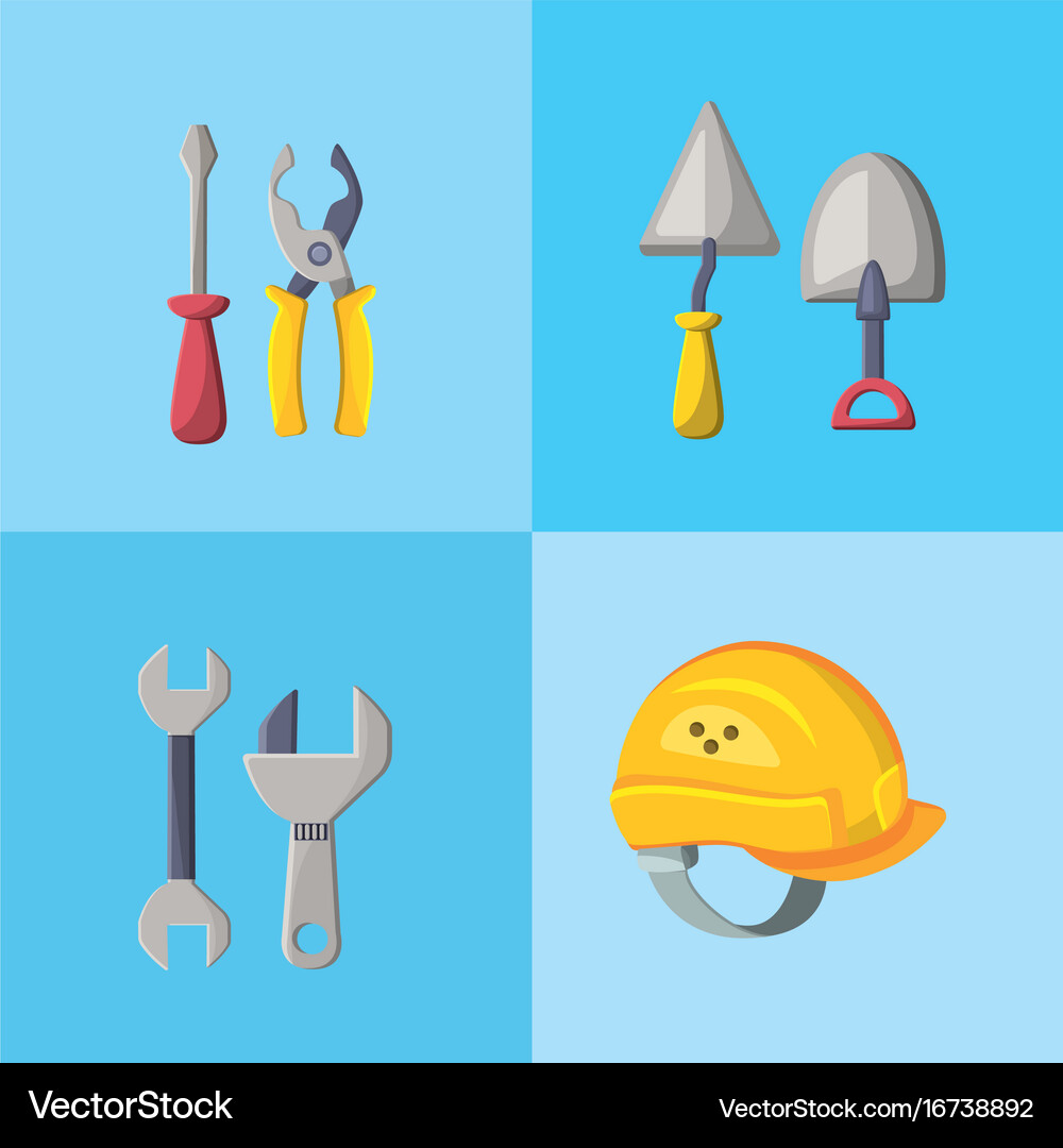 Set labor tools to professional employers Vector Image