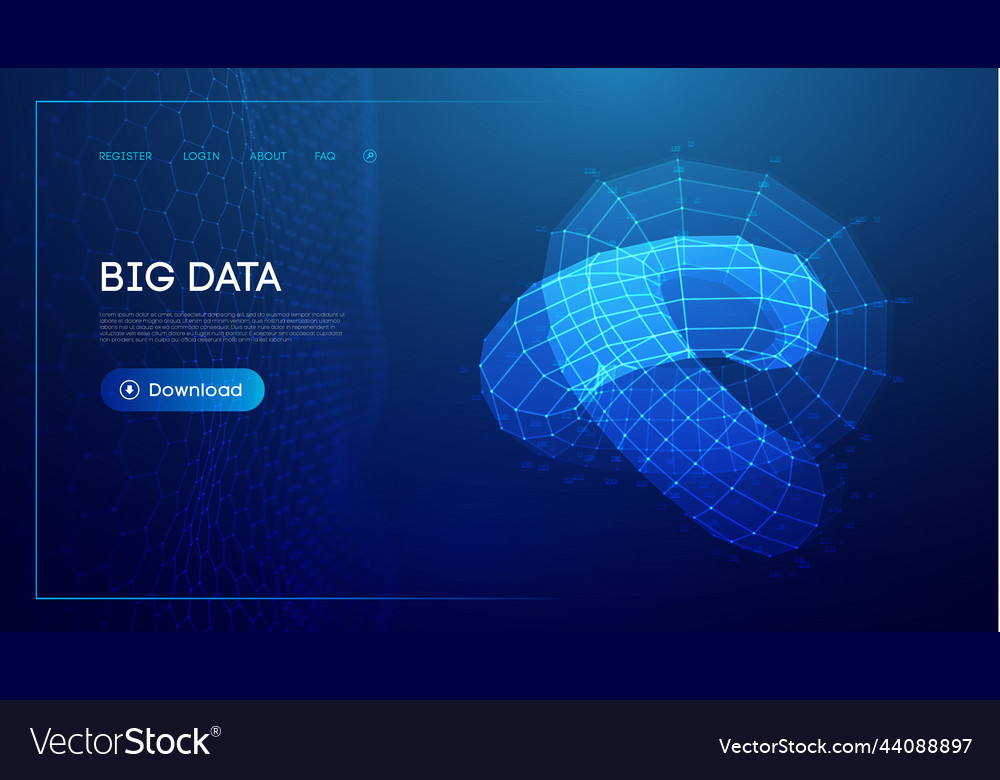 3d Background Blockchain Technology Royalty Free Vector