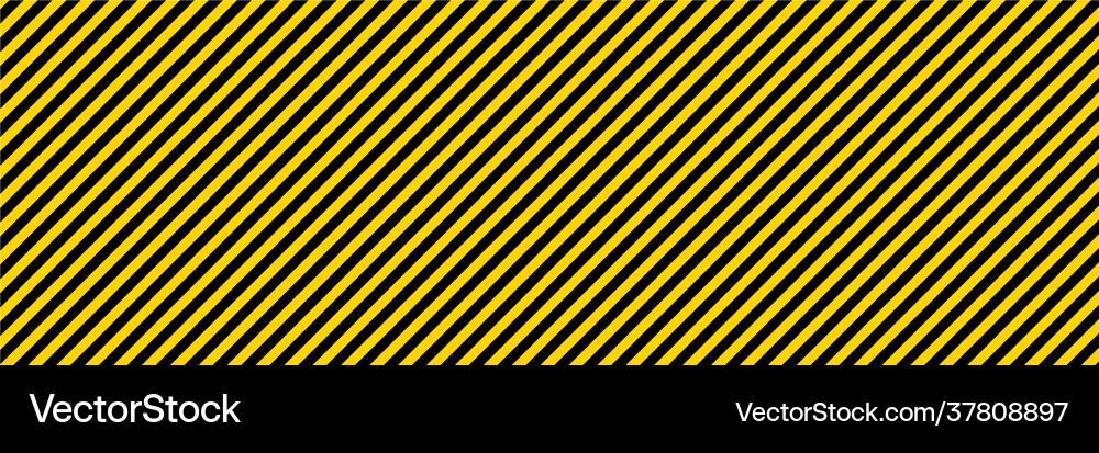 Black and yellow diagonal line striped blank Vector Image