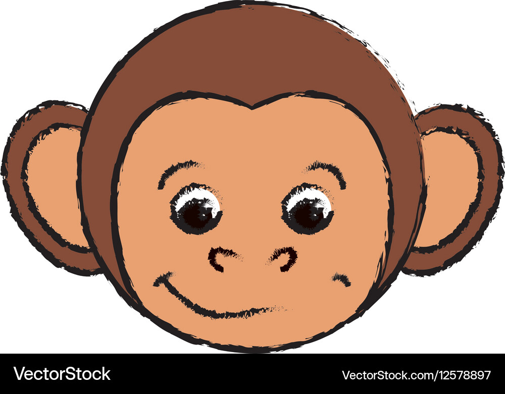 Cute mokey cartoon Royalty Free Vector Image - VectorStock