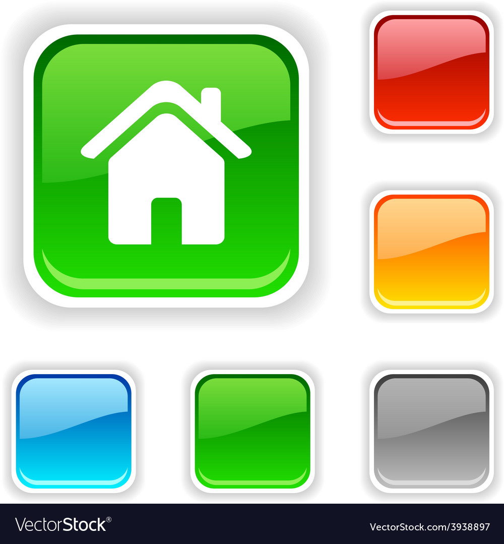 Home button Royalty Free Vector Image - VectorStock