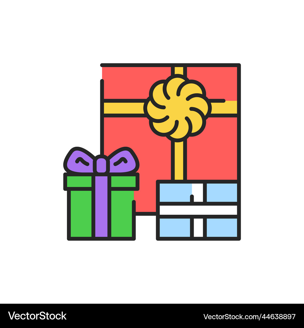 Presents color line icon editable strokesign – Royalty-Free Vector ...