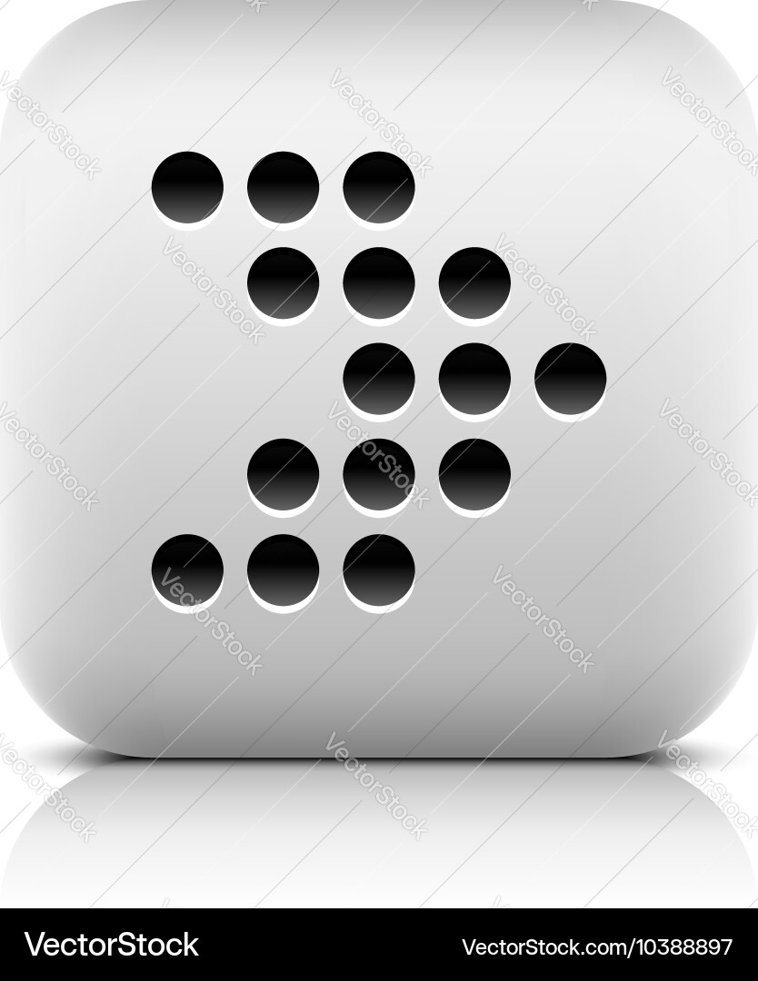 Web icon digital arrow sign and shadow on white Vector Image