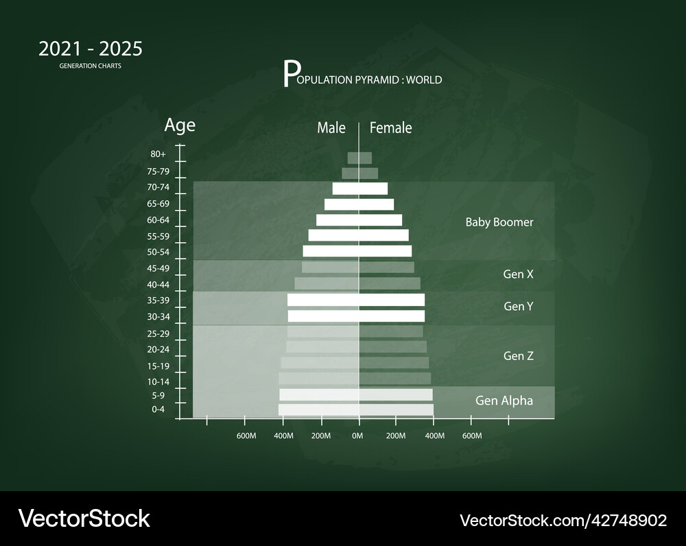2021-2025 population pyramids graphs with 5 genera