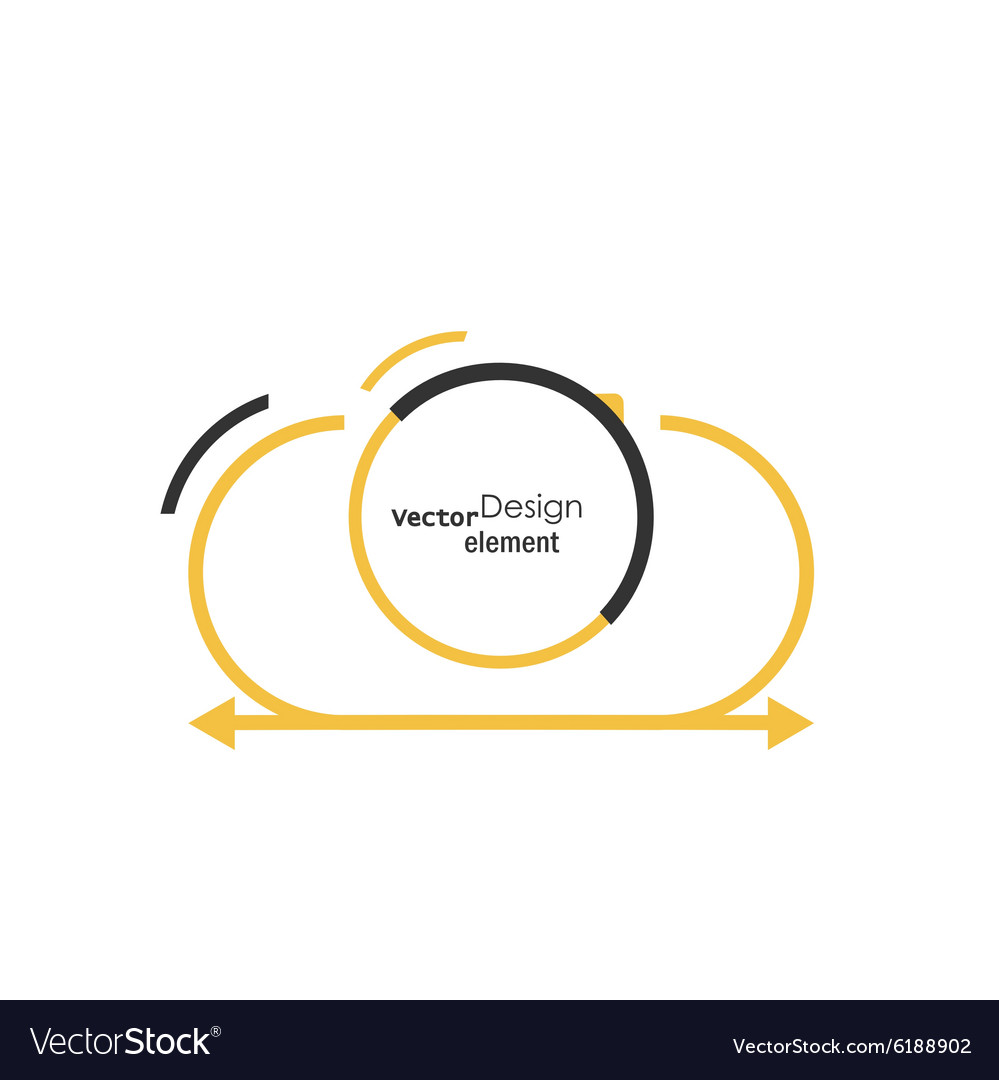 Abstract shape rounded lines Royalty Free Vector Image