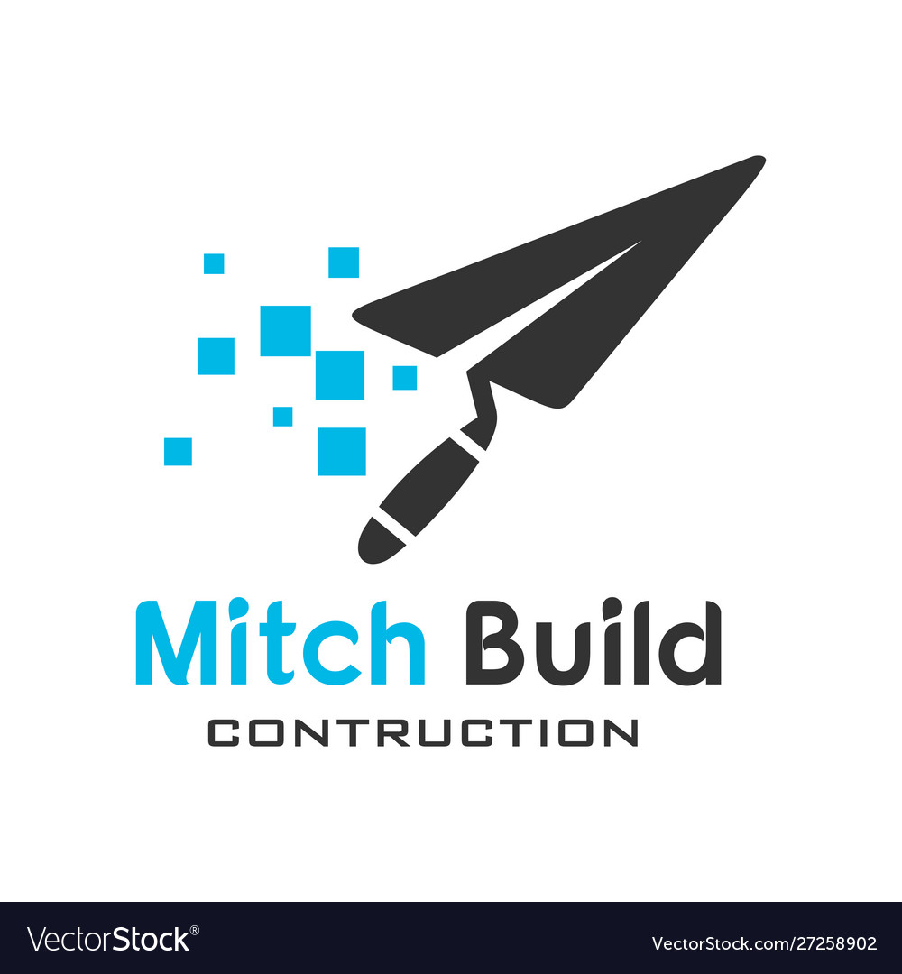 Construction technology logo Royalty Free Vector Image