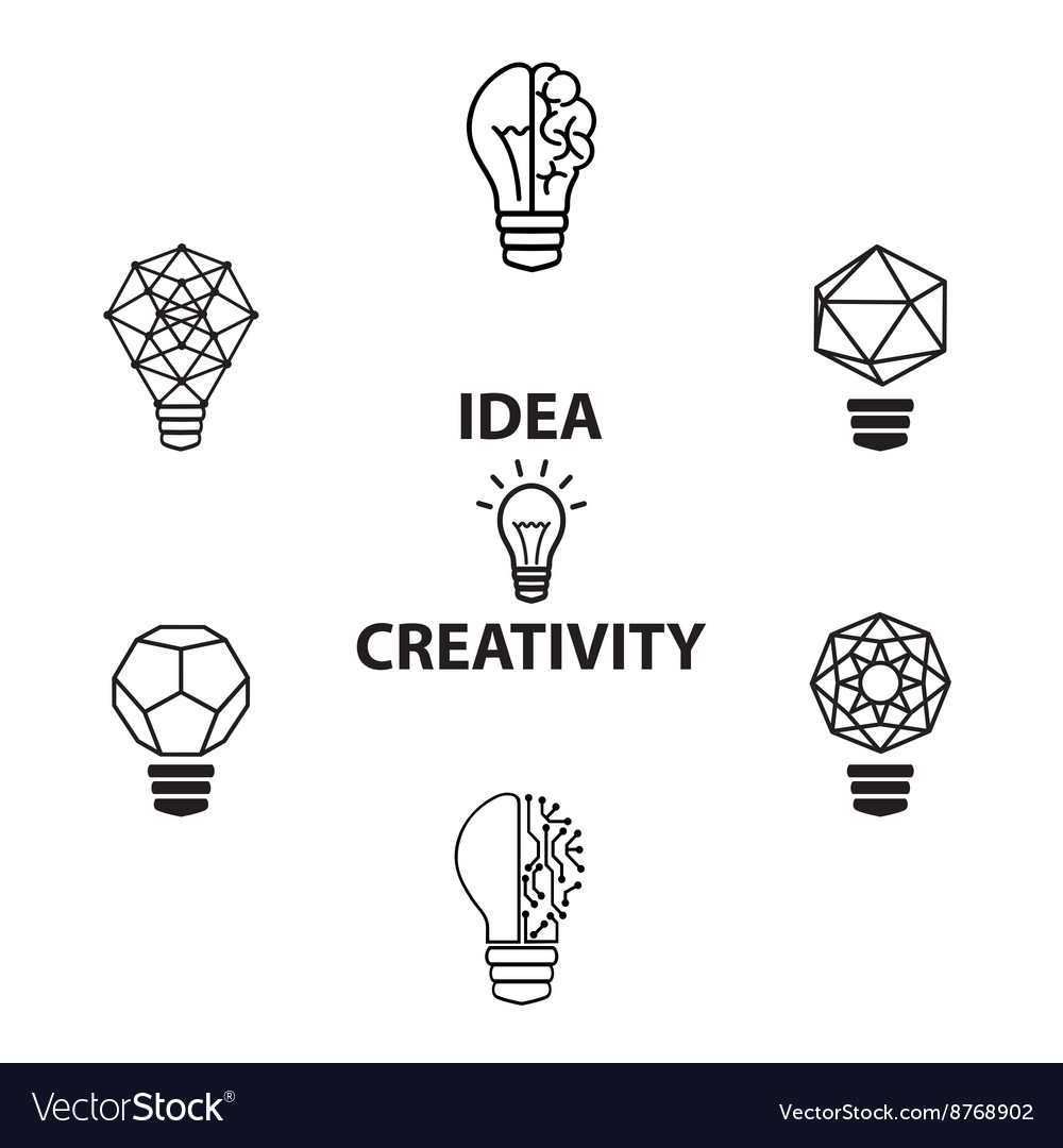 Idea black Royalty Free Vector Image - VectorStock