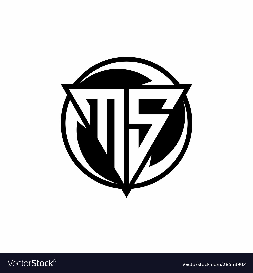 Ms logo monogram design template Royalty Free Vector Image