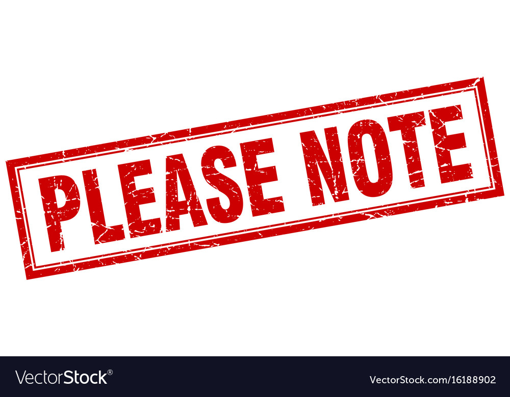 Please note square stamp Royalty Free Vector Image