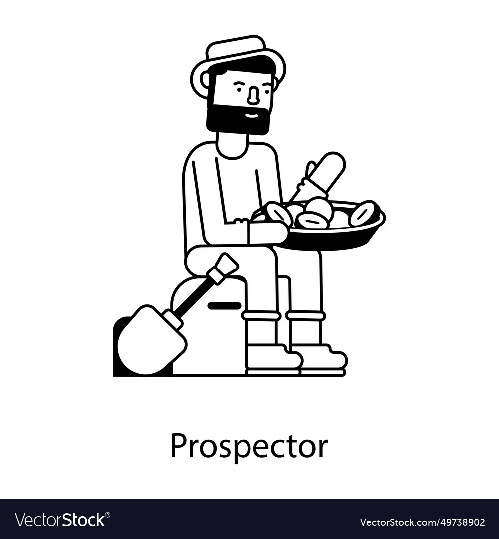 Prospector Royalty Free Vector Image - VectorStock